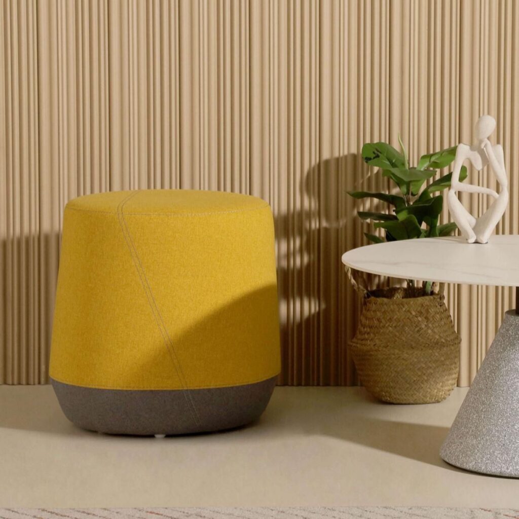 Pouf Kyoto S Mostaza - Tienda Contatto